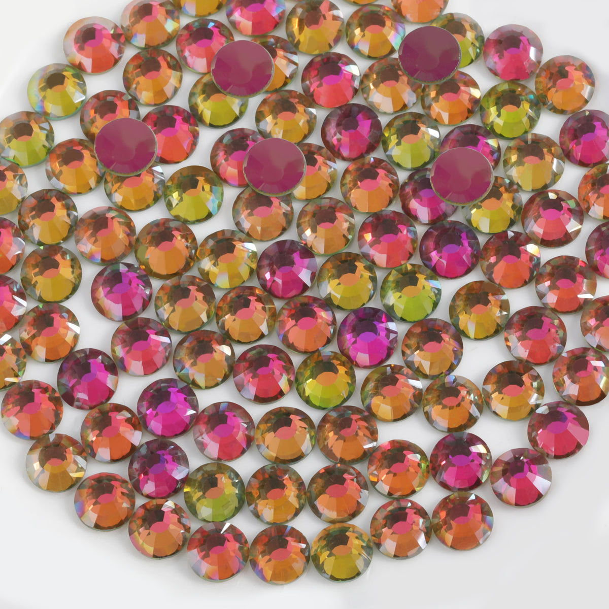 Beadsland Flat Back Crystal Rhinestones Round Gems For Nail Art And Cr