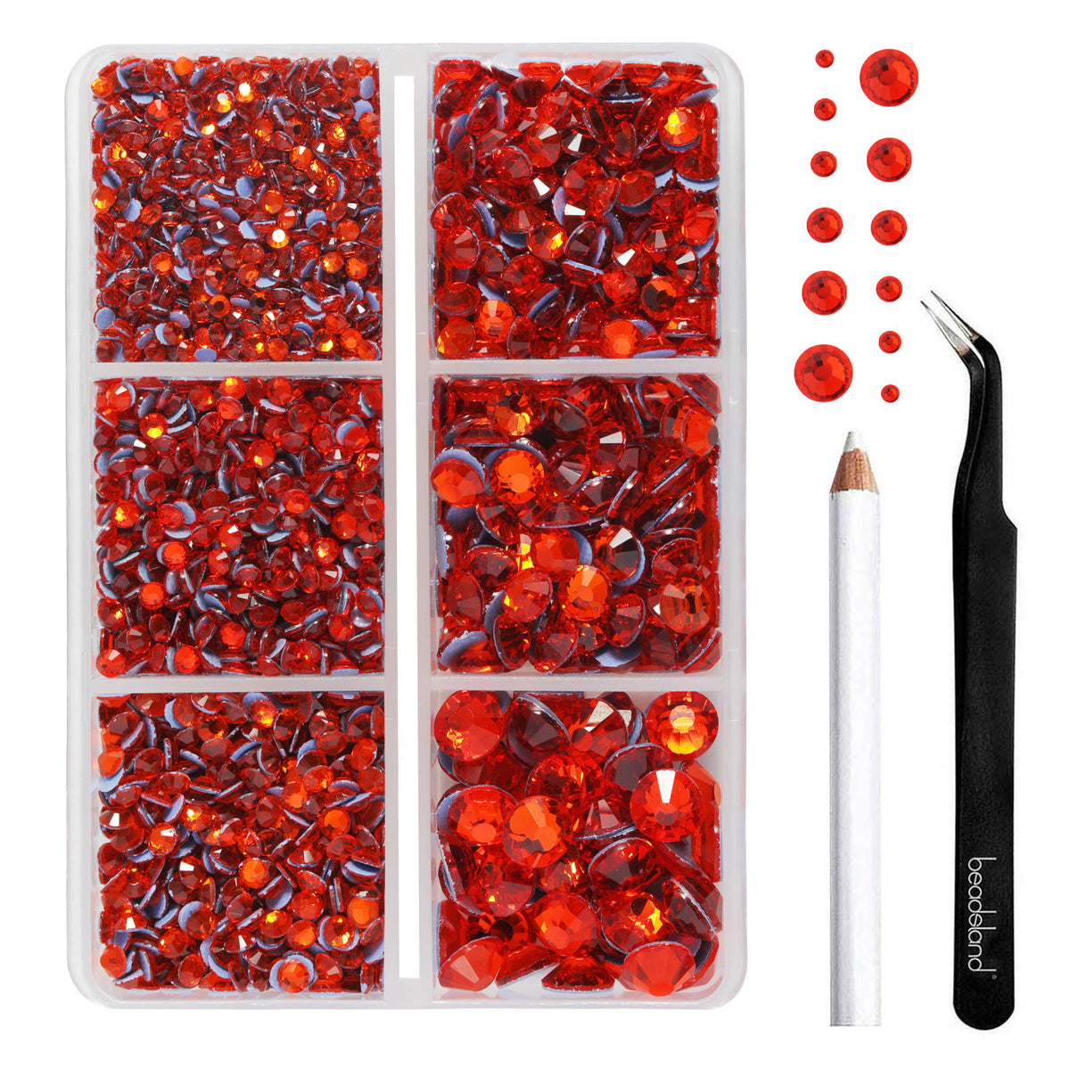 BEADSLAND Hotfix Rhinestones, 4000 PCS Orange Rhinestones for Clothes ...