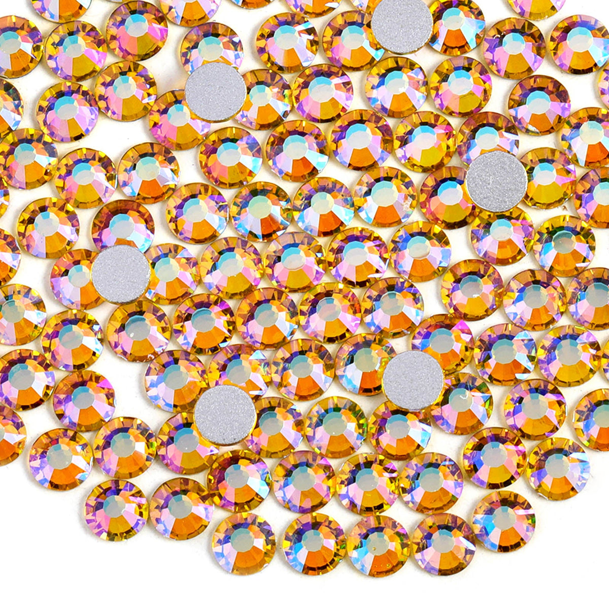 Beadsland Flat Back Crystal Rhinestones Round Gems For Nail Art And Cr